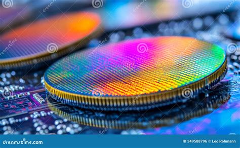 Ai Microchip Glowing In A Neon Lit Digital Circuit Representing Advanced Technology And