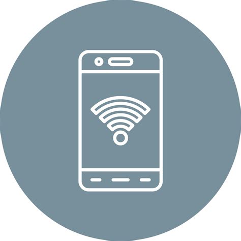 Mobile Wifi Line Circle Background Icon Vector Art At Vecteezy