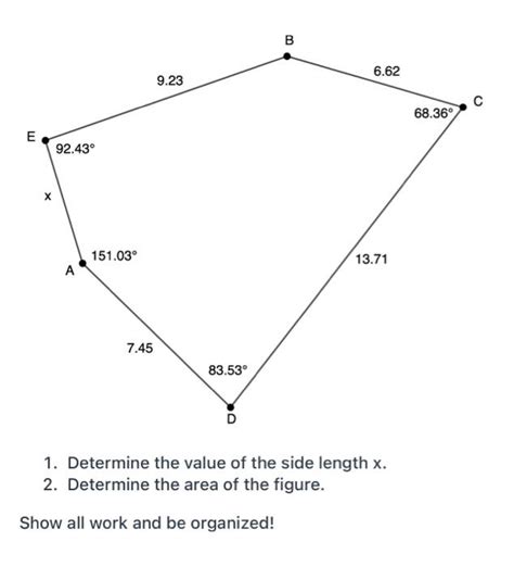 Solved Determine The Value Of The Side Length X Chegg Com