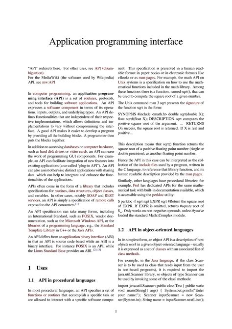 API Notes Application Programming Interface API Redirects Here For Other Uses See API