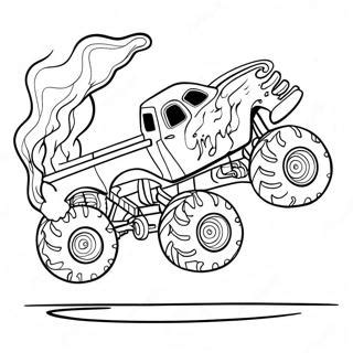 Fire Breathing Monster Truck Coloring Page Coloring Page Free
