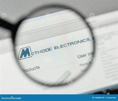 Milan Italy November 1 2017 Methode Electronics Logo On The Editorial Image Image Of