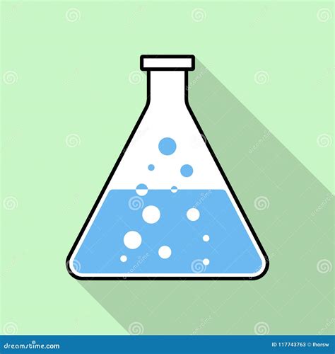 Conical Flask Icon On Green Background Laboratory Or Chemistry Symbol