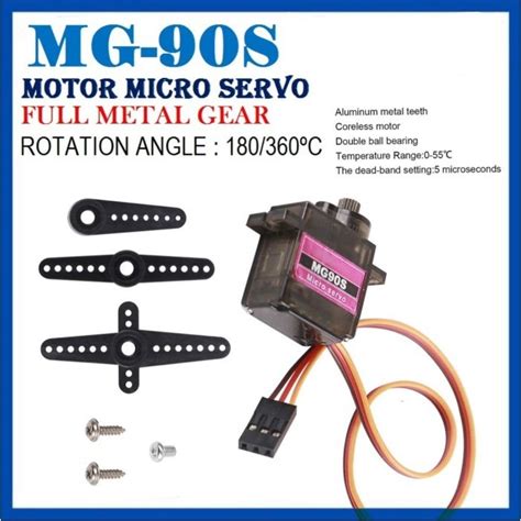 Jual Motor Micro Mini Servo Tower Pro Mg90s Mg90 Arduino Metal Gear