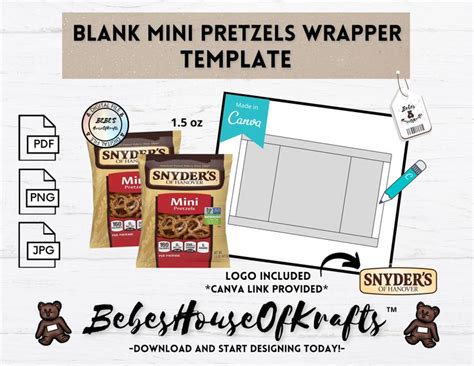 Blank Mini Pretzel Wrapper Template