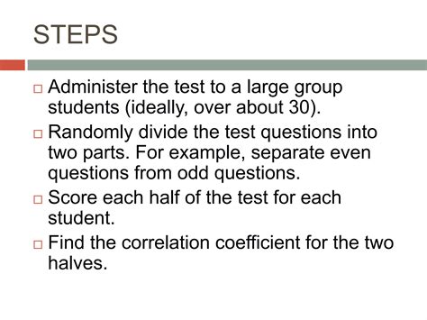 Reliability And Its Types Split Half Method And Test Retest Methods PPT