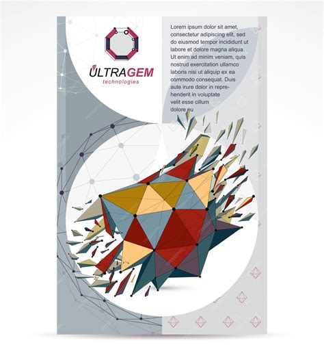 premium vector new technology theme booklet cover design front page