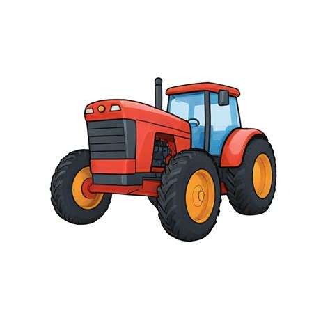 Ai Generated Tractor Hand Drawn Cartoon Style Illustration 42052947 Png