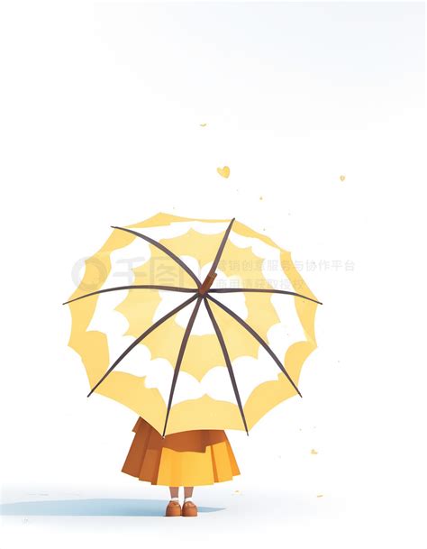 Aiai数字艺术 一个拿着雨伞的小女孩 Ai平面元素免费下载png格式2688像素编号70870875 千图网
