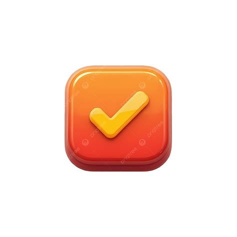 An Orange Gradient Check Icon Orange Gradient Check Icon Button