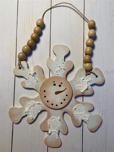 Frosted Snowflake Etsy