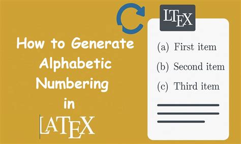 how to generate alphabetic numbering in latex h2s media