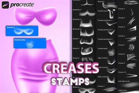 Procreate Creases Brushes Procreate Texture Clothes 1953013 Procreate Stamps Design Bundles