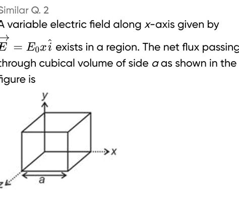 Similar Q 2 A Variable Electric Field Along X StudyX