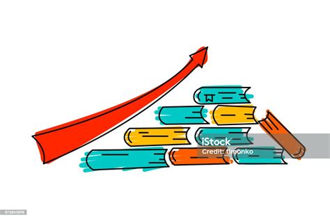 성장을 지원 합니다 벡터 비즈니스 그림 지식 화살표와 흰색 배경에서 그의 방식으로 현대적인 평면 디자인 선형 개념 아이콘에 손 지원에 성장 하는 데 도움이 경영자에 대한