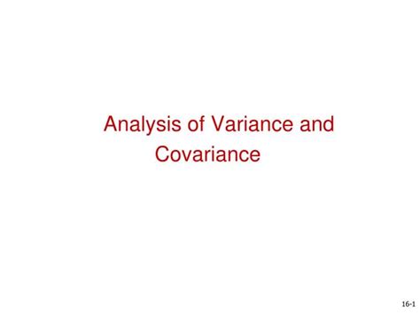 Ppt Analysis Of Variance And Covariance Powerpoint Presentation Free