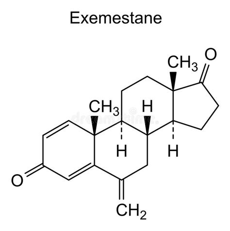 Chemical Structure Of Exemestane Drug Substance Stock Illustration