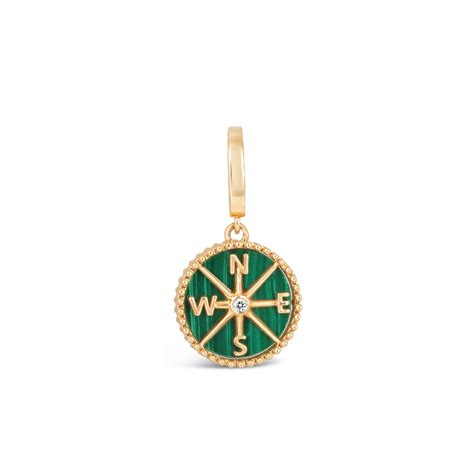 Inner Compass Charm 14k Gold And Diamond Kajal Naina