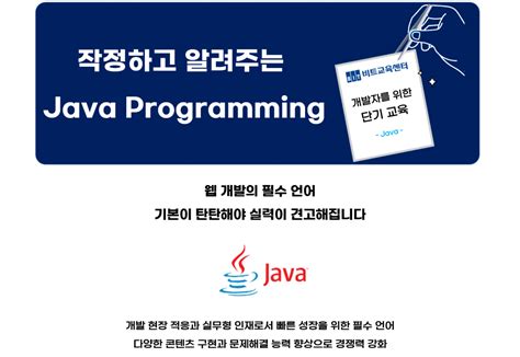 기초프로그래밍 Hello 자바 프로그래밍 프로그래밍 언어 비트교육센터