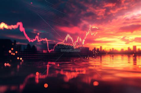 경제 성장 차트 및 도시 배경