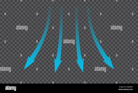 Air Flow Blue Arrows Showing Direction Of Air Movement Wind Direction Arrows Blue Cold Fresh
