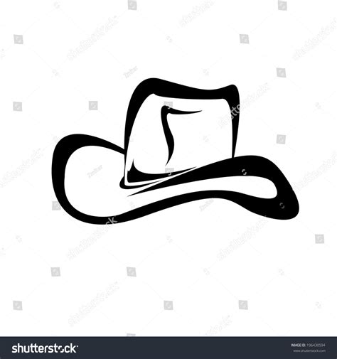 Cowboy Hat Silhouette Vector Illustration Stock Vector Royalty Free