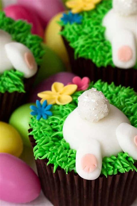 Bunny Cupcake In Edible Grass Cute And Fun Easter Baking Idea