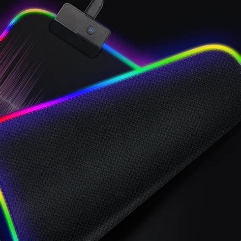 Large Colorful Led Lighting Keyboard Mat Gaming Pad For Computer Office