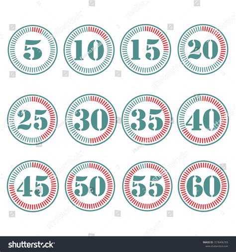 Loading Status Icons Round Progress Bar Stock Vector Royalty Free