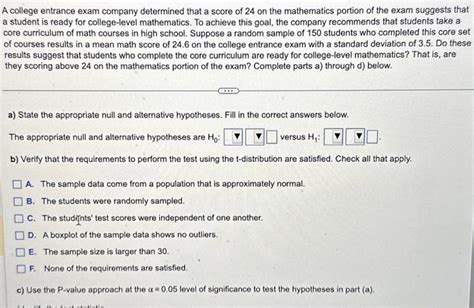 Solved c Use the P value approach at the α level of Chegg com