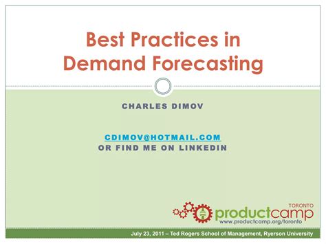best practices in forecasting ppt
