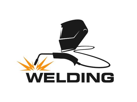 Premium Vector Weld Icon Of Welder Mask And Tool Steel Welding