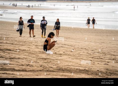 Bali Indonesia 11 November 2024 A Sunny Day At A Sandy Beach In