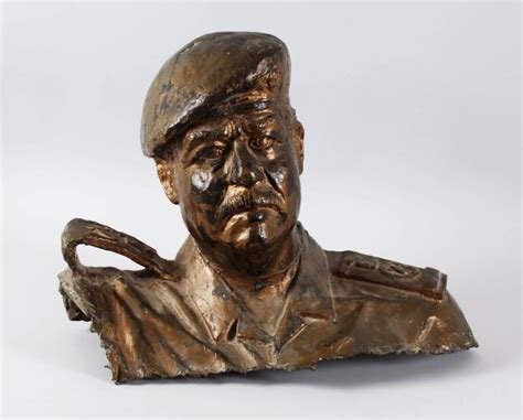 Lot Saddam Hussein Bronze Statue Bust From Battle At Baghdad Airport