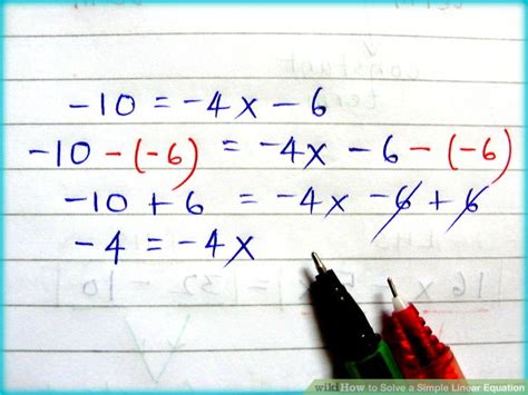 How To Solve A Simple Linear Equation Steps With Pictures