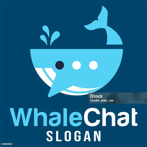 현대 평면 디자인 간단한 미니멀리스트 귀여운 고래 채팅 토크 마스코트 캐릭터 로고 아이콘 디자인 템플릿 벡터 포럼 팟캐스트 커뮤니티 제품 레이블 브랜드에 대 한 현대