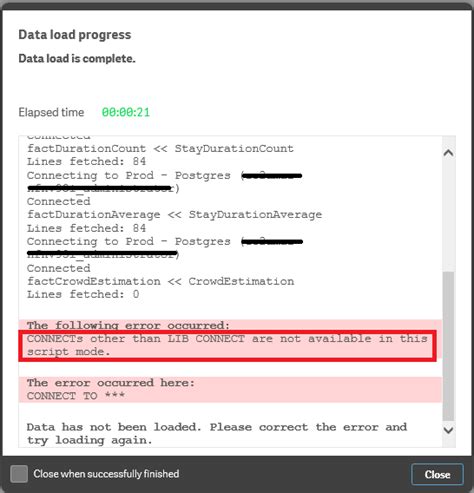 Upon Data Loading From The Editor Error Connects Qlik Community