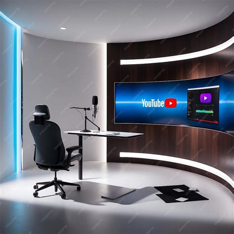 Modern YouTube Studio Background | Premium AI-generated image