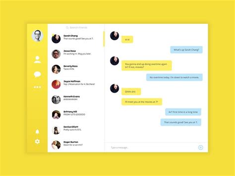 daily ui challenge 013 direct messaging web app design web ui