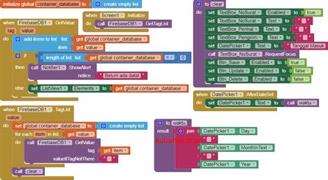 CRUD Firebase App Inventor Kodular Kubahas