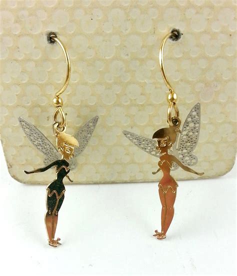 Vintage Disney Tinkerbell Pierced Earrings New Wbox 1823460745