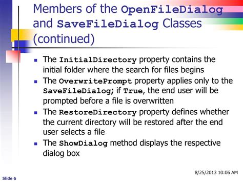 Ppt Exploring Dialog Boxes In Sequential Files Openfiledialog
