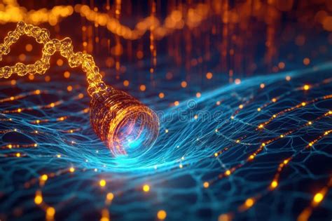 Abstract Representation Of Digital Connectivity With Glowing Particles