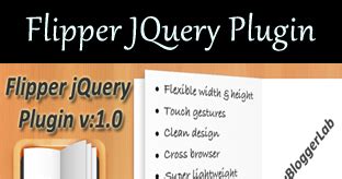 Flipper JQuery Plugin Page Flip Image Gallery Widget My Blogger Lab