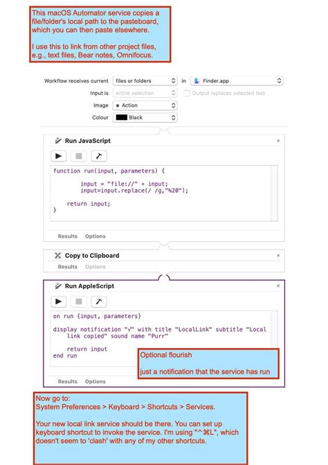 Automator Service To Copy Filefolder Local Links To Clipboard For