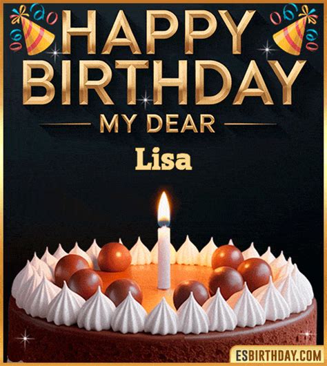 Happy Birthday Lisa  🎂 Animated Images Wishes And Music 【27 S】