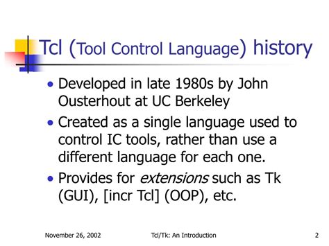 Ppt Tcltk An Introduction Powerpoint Presentation Free Download Id8946558