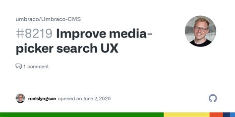 improve media picker search ux · issue 8219 · umbraco umbraco cms · github
