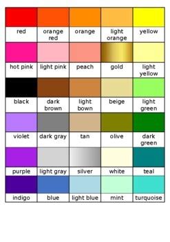Color Poster And Flashcards By Learningbyplaying TPT
