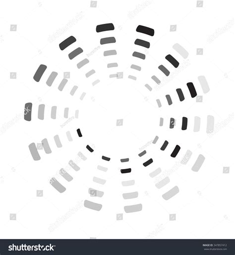Segmented Preloader Buffer Shape Progress Indicator Stock Vector
